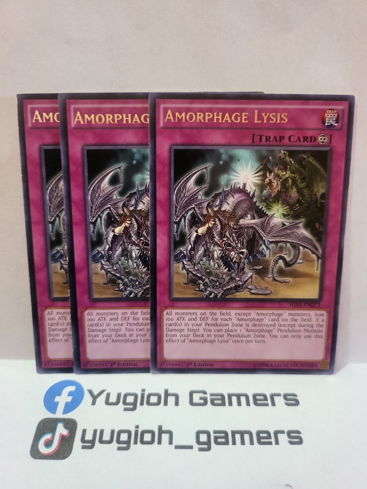 Yu-Gi-Oh Amorphage Lysis X3 SHVI 1st Edition Rare Light Played | eBay