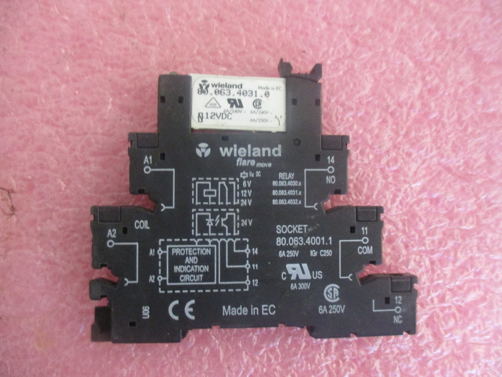 Wieland Electric: 80.063.4001.1 Relay Socket with 80.63.4031.0 ...