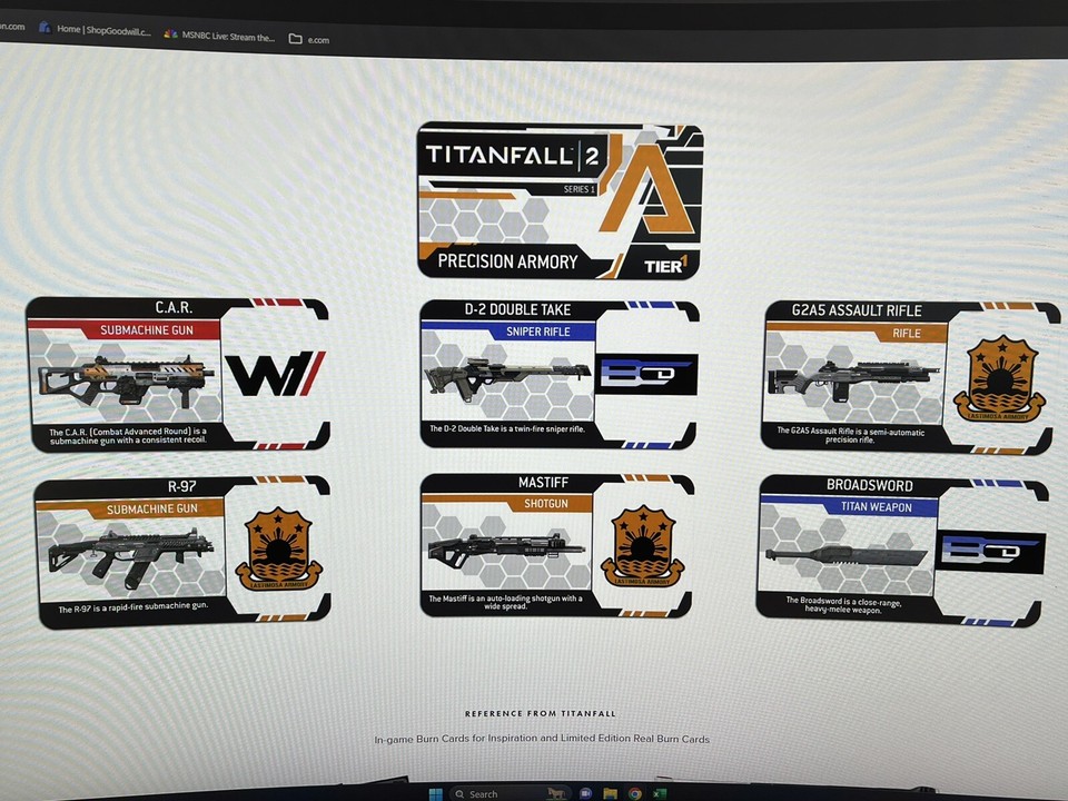 Titanfall 2 Series 1 Precision Armory Die-Cast Weapons SEALED Respawn ...