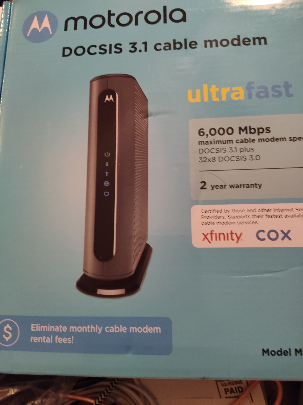 Motorola DOCSIS 3.1 Cable Modem MB8600 Ultra Fast 6,000 Mbps | eBay