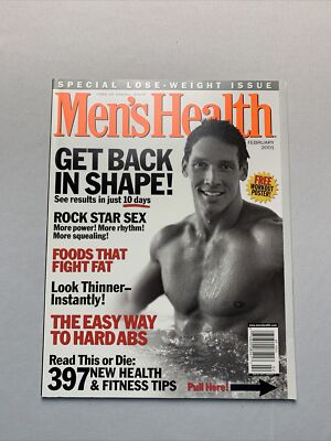 Vintage Men’s Health Magazine February 2001 - Rick Arango | eBay