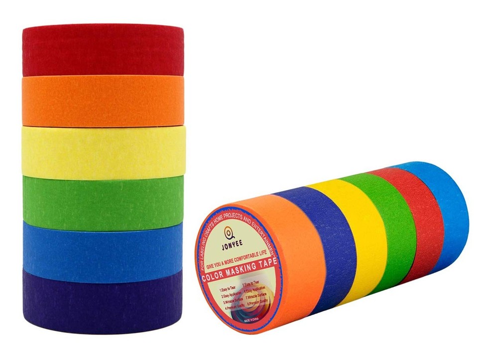Colored Masking Tape, Colored Painters Tape for Arts & Crafts, Labeling ...