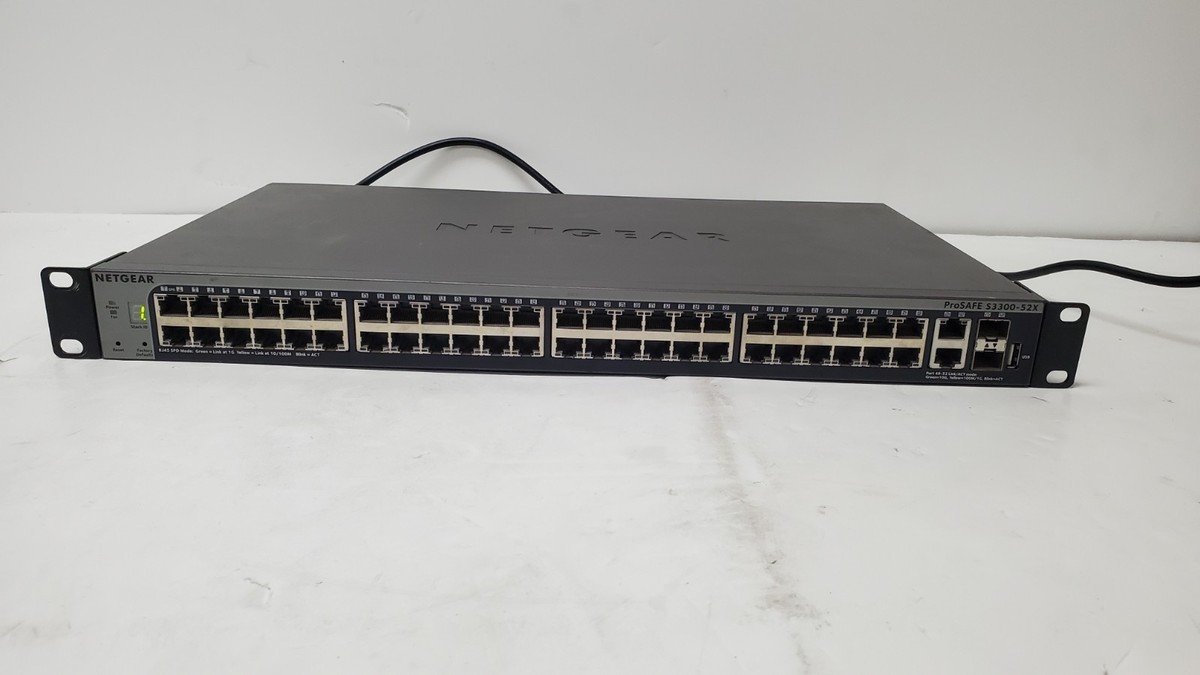 NETGEAR ProSafe S3300-52X (GS752TX-100NES) 52 Ports Ethernet NETGEAR ProSafe S3300-52X (GS752TX-100NES) 52 Ports Ethernet