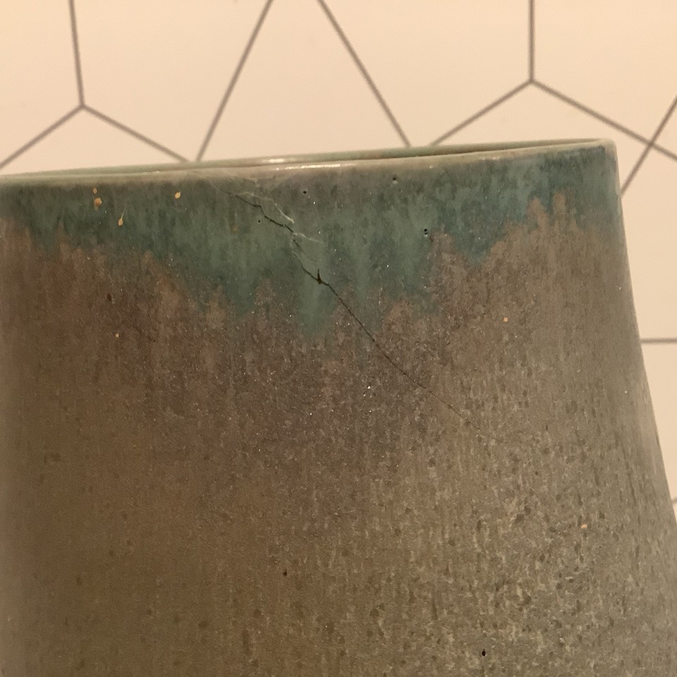 Abdo Nagi Studio Pottery Large Vase 10.5 Inch Incised Mark To Base ...