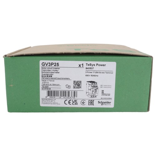 SCHNEIDER-ELECTRIC GV3P25 MOTORSCHUTZSCHALTER 3389119405379 | eBay.de