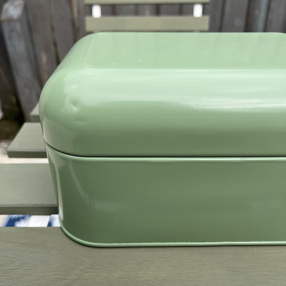 Set Of 2 IKEA Snika 21919 Green Tins 8x6 Inches Rare Hard To Find ...