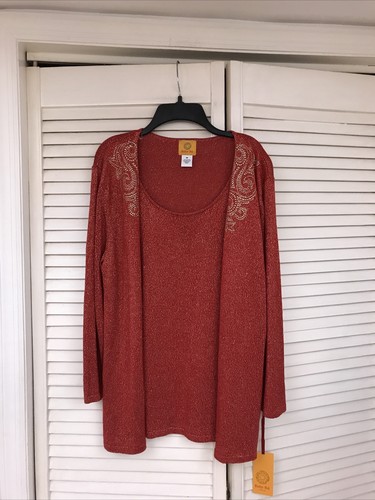 Ruby Road Large 2 In 1 Red Top W/Sparkle, NWT | eBay