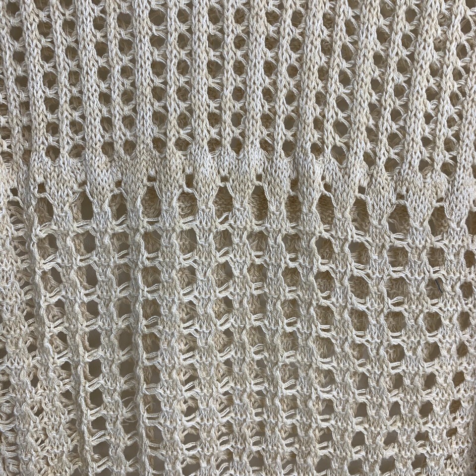 NEW Crystal Kobe Crochet Tunic Sweater Cream Boho Capsule Minimalist ...