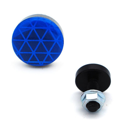 2 Black Billet Aluminum - Custom License Plate Frame Tag Bolts -Blue ...