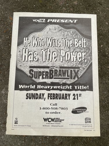 WCW SuperBrawl IX 9 PPV Ad WWE WWF | eBay