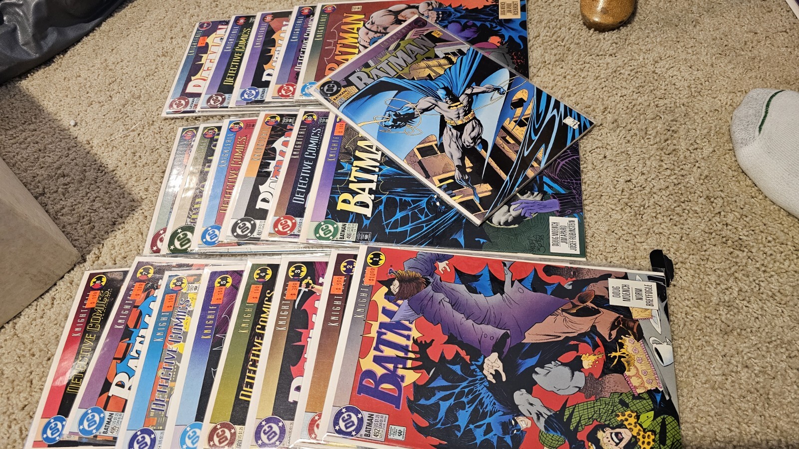 Batman Knightfall Complete Set Lot 1-19 DC Comics Detective Comics 1993 ...