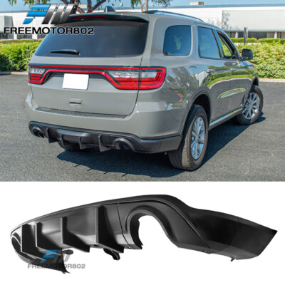 Fits 11-25 Dodge Durango Rear Bumper Lip Diffuser Matte Black V2 Apron ...