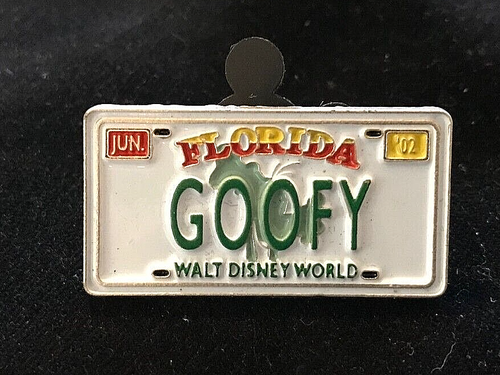 Walt Disney World 2002 Florida License Plate "Goofy" Lanyard Series Pin ...