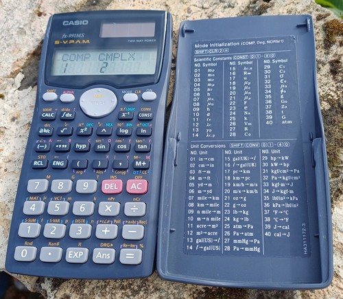 Casio Fx-991MS S-V.P.A.M. Scientific Calculator Blue case Two Way Power ...