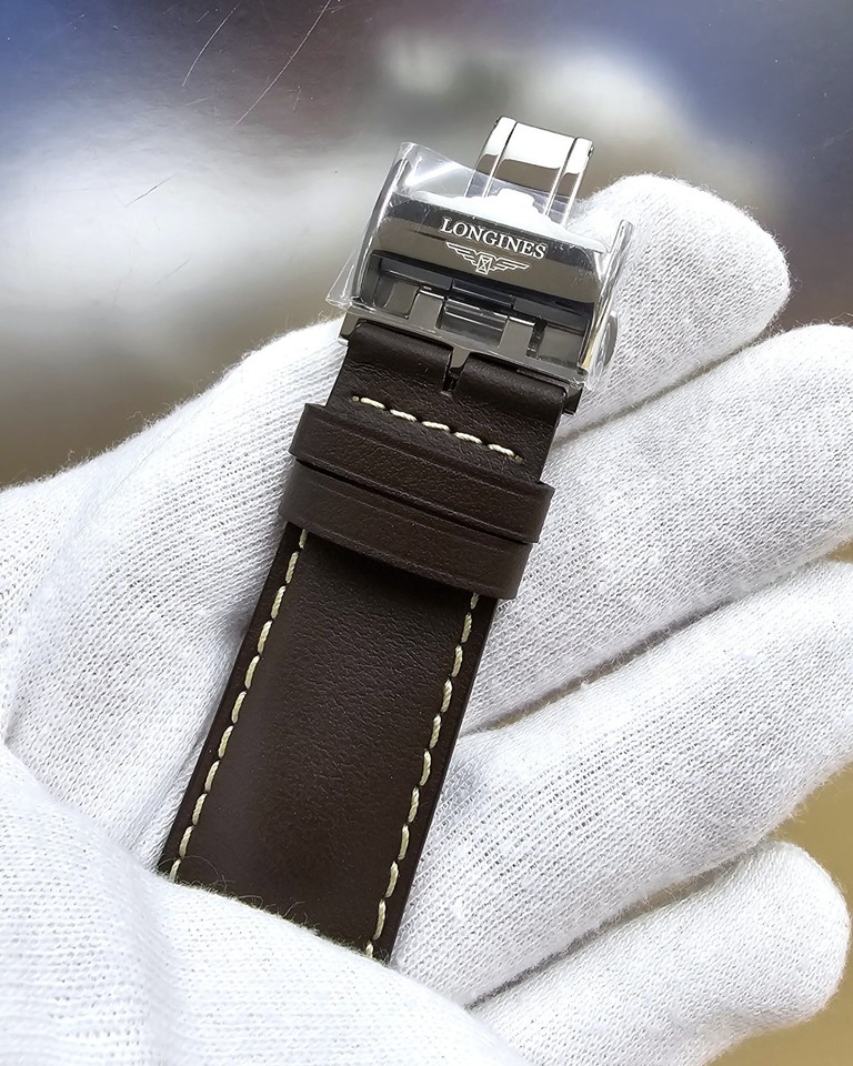 Longines Conquest 43mm Brown Leather Band Mens Watch L3.760.4.76.5 | eBay