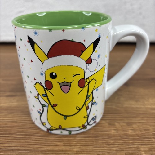 Pokemon Pikachu Holiday Christmas Lights Santa Coffee Mug Tea Cup 14 ...