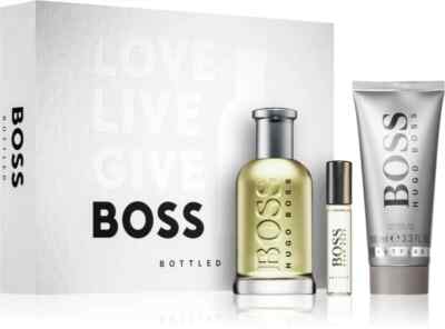 HUGO BOSS Bottled for Men Gift Set 100ml EDT + 100ml Shower Gel + 10ml ...