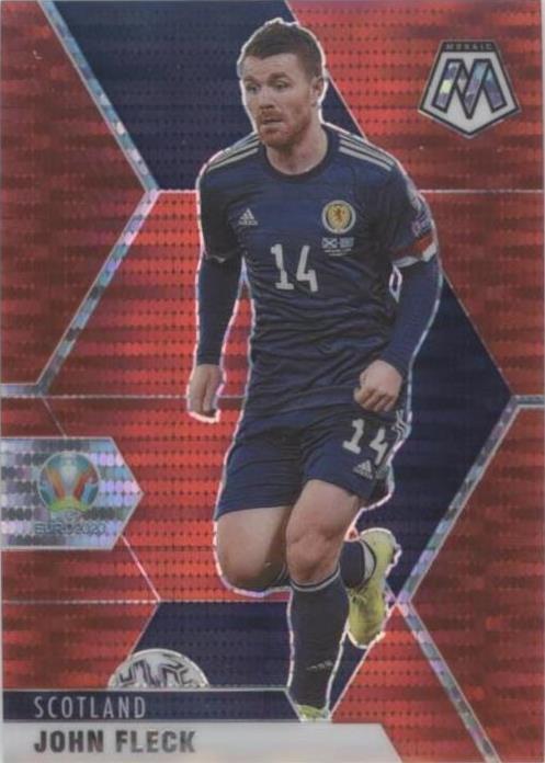2021 Panini Mosaic UEFA Euro 2020 - John Fleck #83 Red Pulsar Prizm for ...