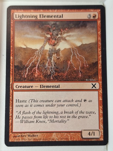 Lightning Elemental - 10th Edition Core Set - Magic the Gathering MTG ...