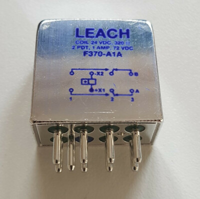 LEACH Relay F370-A1A, 2PDT, 1A, 72VDC (hermetically sealed) | eBay