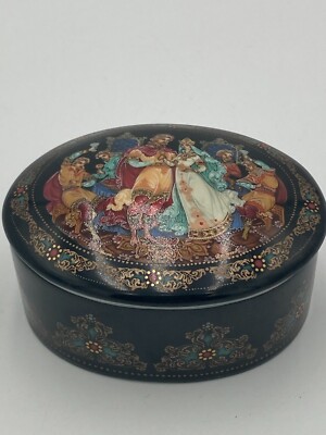1991 Russian Fairy Tale Music Box Porcelain, #2803 A, Devyatkin ...