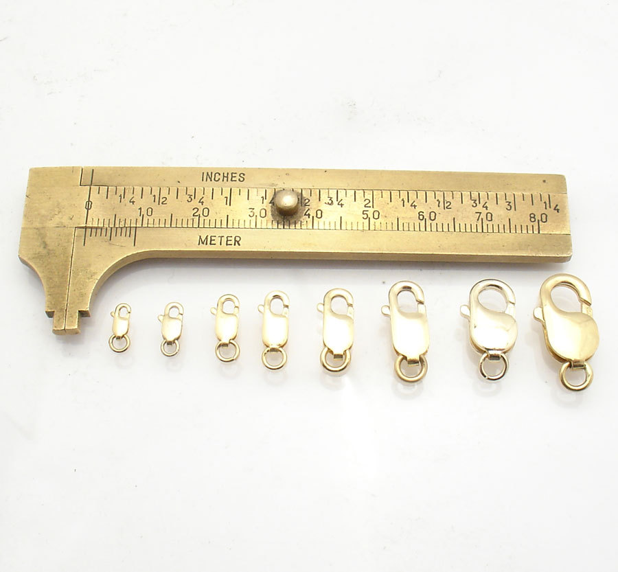 Solid Real 10K Yellow Gold Lobster Claw Clasp Lock for Bracelet Chain ...