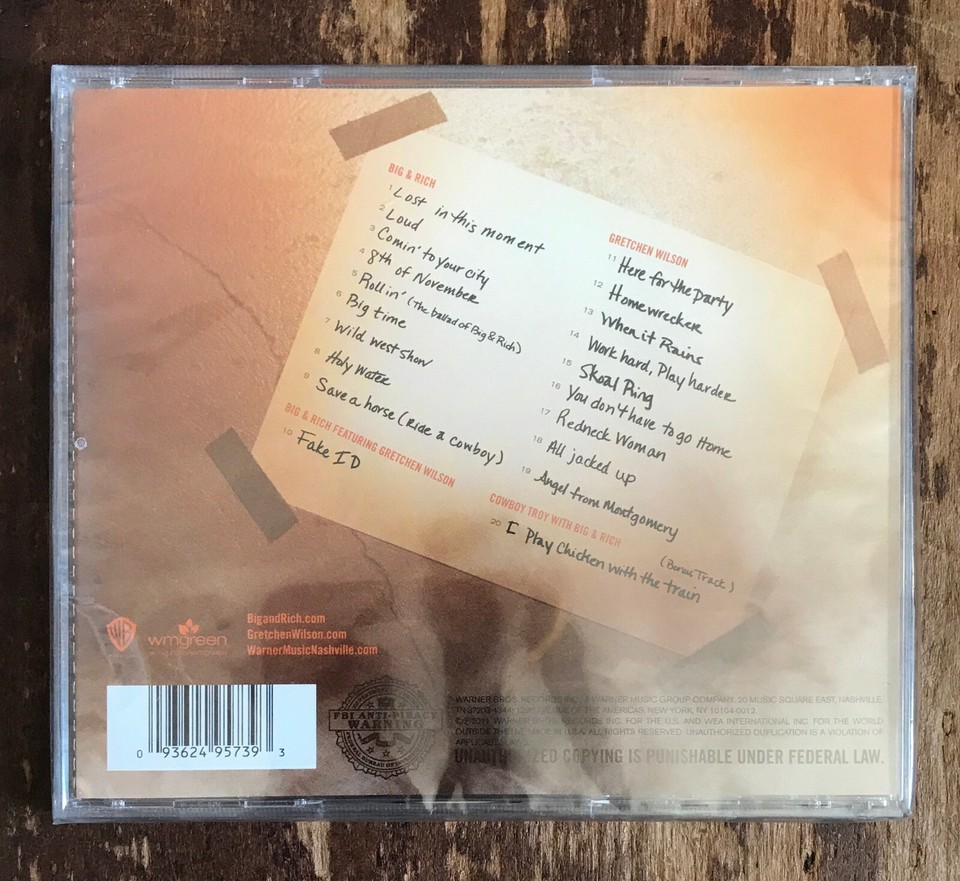 Big & Rich, Gretchen Wilson, & Cowboy Troy The Set List New/Sealed CD RARE!! | eBay