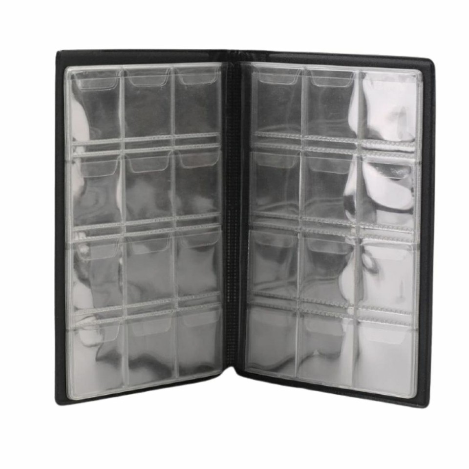 120 Pockets Coin Collection Storage Black Book Album Money Holder Coins ...
