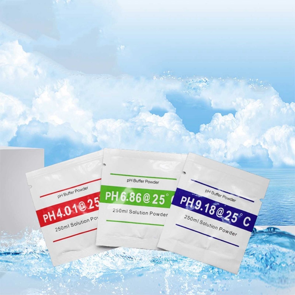 15 PCS PH BUFFER SOLUTION POWDER PRECISE CALIBRATION - pH 4.01 / 6.86 ...