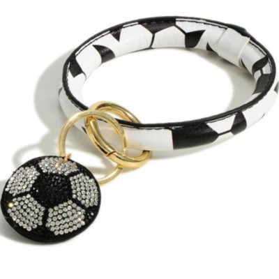 Soccer Key Ring with Crystal Soccer Charm | eBay