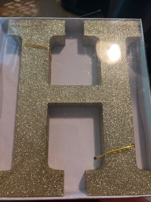 Gold letter Glitter H decor | eBay