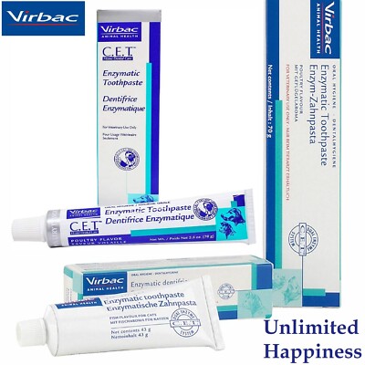 Virbac Enzymatic Toothpaste Poultry and Fish Flavor for Dogs 70g & Cats ...