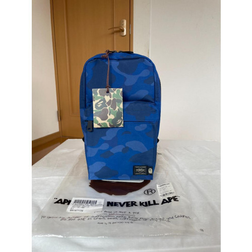 A BATHING APE x PORTER Crossbody Shoulder Bag blue Camo rare A BATHING APE x PORTER Crossbody Shoulder Bag blue Camo rare