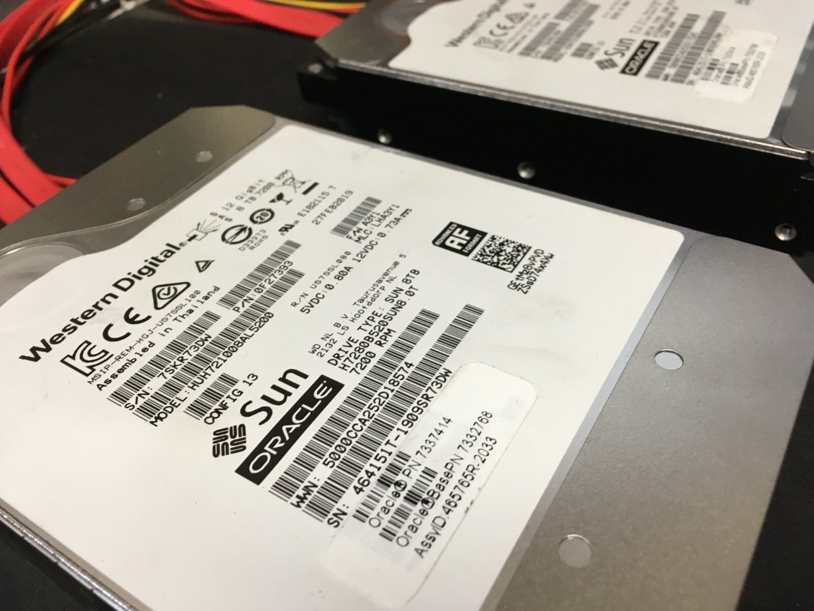 *LOT OF 2* HGST/SUN 8TB 7.2K 12Gb/s 3.5" AF SAS HDD HUH721008AL5200 ...