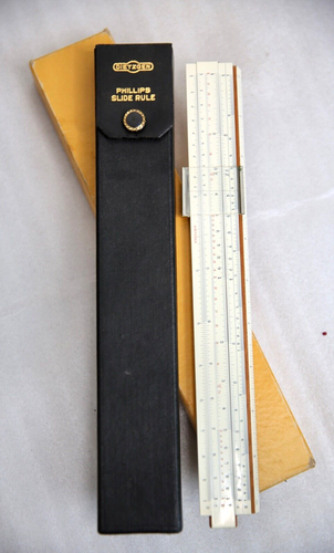 Vintage Dietzgen Philips Slide Rule w/ Case 10" Drafting Engineer Tool ...