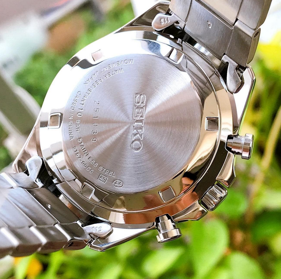 Seiko Spirit Chronograph Blue Dial Stainless Steel Men's Watch SBTR023 ...