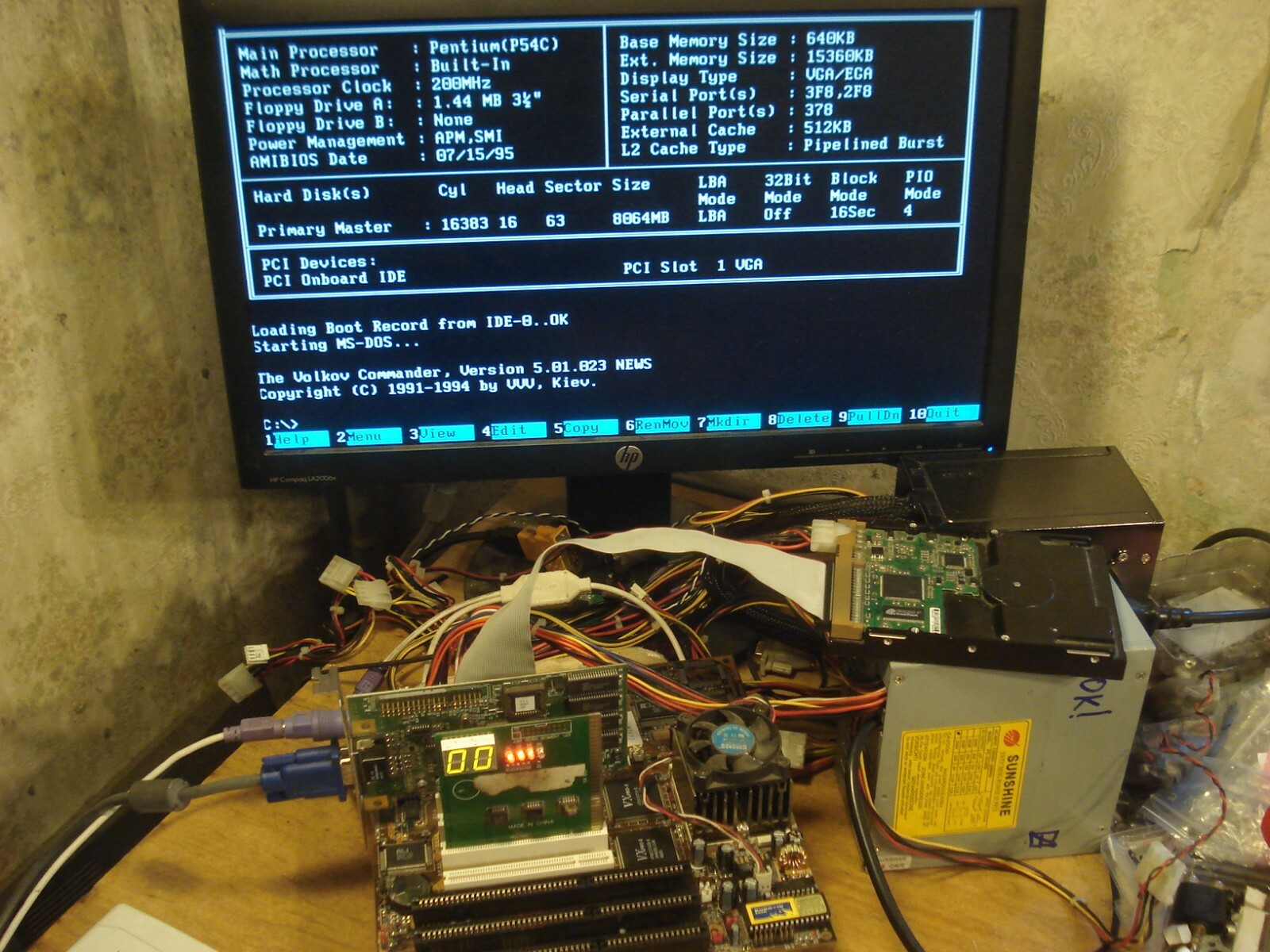 Motherboard M558 + CPU Intel 200Mh + RAM 16Mb , Socket 7 | eBay