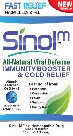 Sinol-M All-Natural Cold/Flu Defense and Wash 15 ml Nasal Spray ...