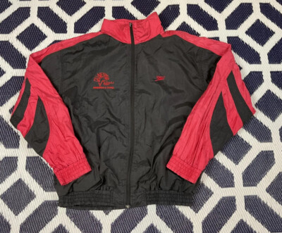 Vintage & Rare 90s Speedo Mens Red & Black Windbreaker Jacket Size ...