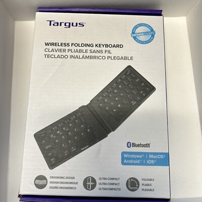 Targus Ergonomic Foldable Bluetooth Antimicrobial Keyboard AKF003 | eBay