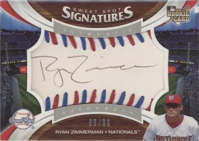 2006 Upper Deck Sweet Spot - Sweet Spot Signatures Ryan Zimmerman #139 ...