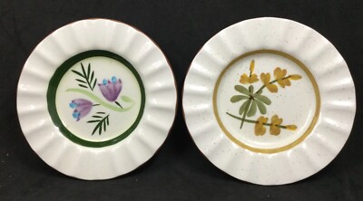 2 Stangl Fluted Coasters/Ashtrays " Country Garden" & "Golden Blossom ...