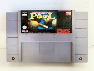 Championship Pool Super SNES 1993 Video Game CARTRIDGE virtual ...