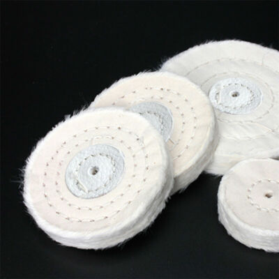 150mm 6" Spiral Stitched Cotton Buffing Polishing Wheel Mop For Bench ...