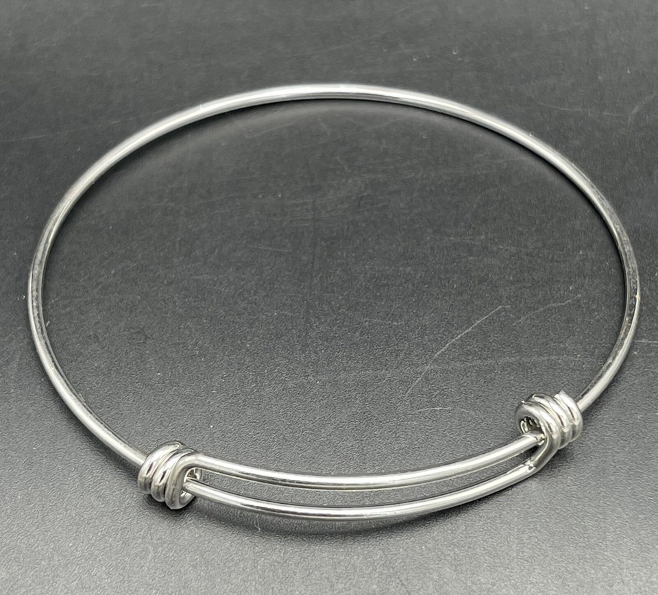 Silver Tone Adjustable Charm Style Bracelet No Charms 3" | eBay