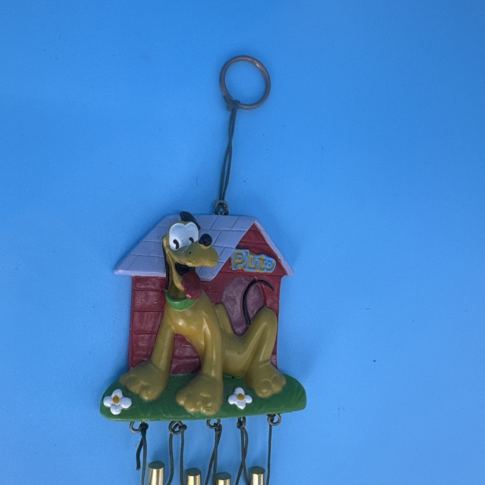 Disney Pluto Wind Chime Hand Painted Mini Chimes Dog House Mickey & Co ...