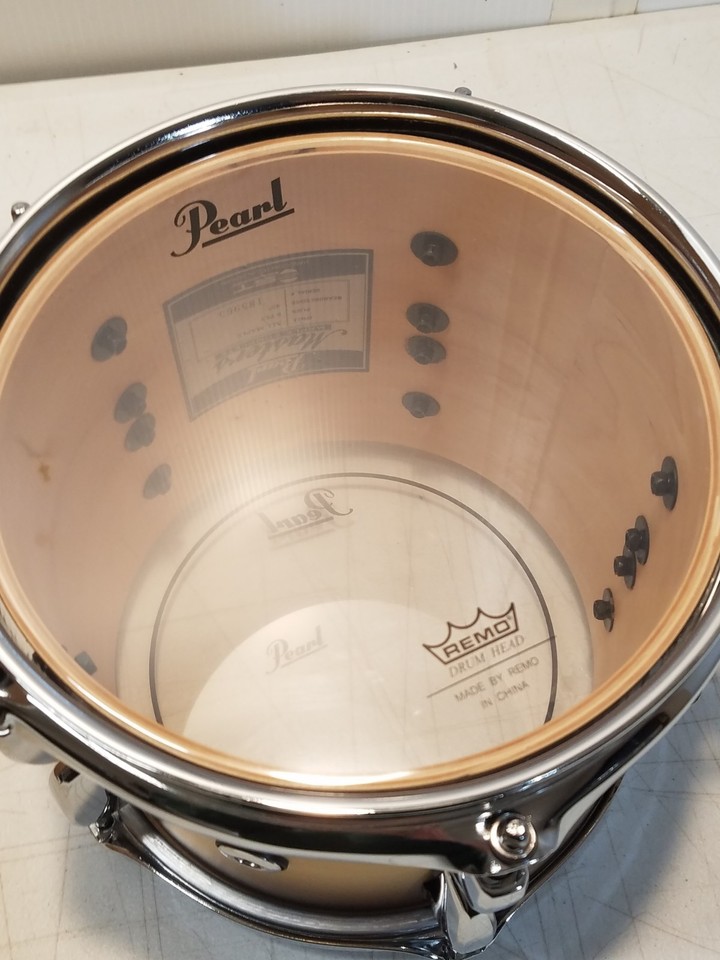 Pearl Masters Maple Tom w/OptiMount 8x7 Natural Burst Finish Snare Drum ...