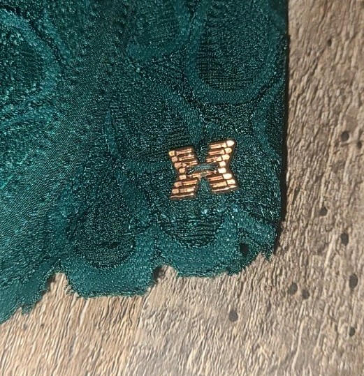 Women’s Emerald Green Savage Fenty Lightly Lined Lace Balconette Bra Sz ...