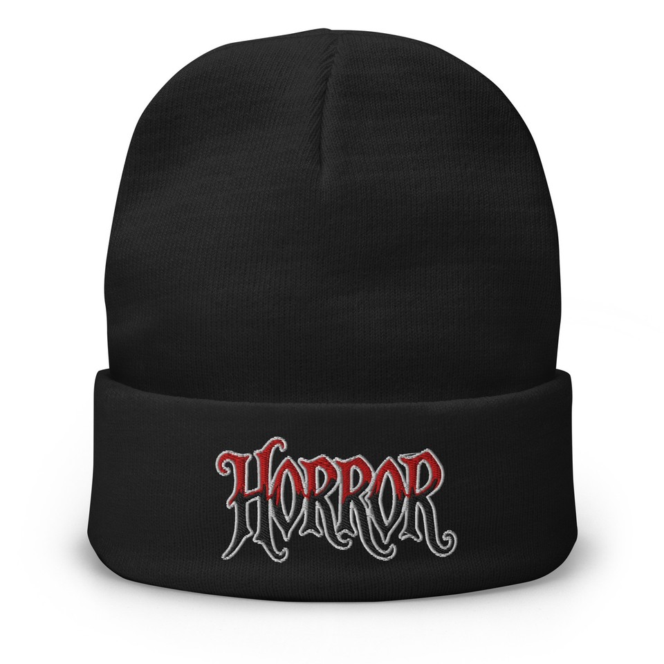 HORROR House of Horrors Blood Drip Beanie Gothic Horror Cuff Knit Cap ...