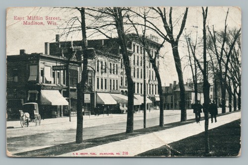 East Mifflin Street MADISON Wisconsin—Rare Antique Kropp Postcard 1912 ...